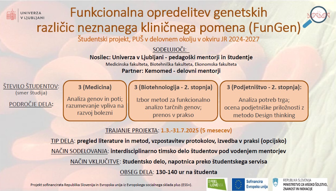 Predstavitev študentskega projekta Funkcionalna opredelitev genetskih ...